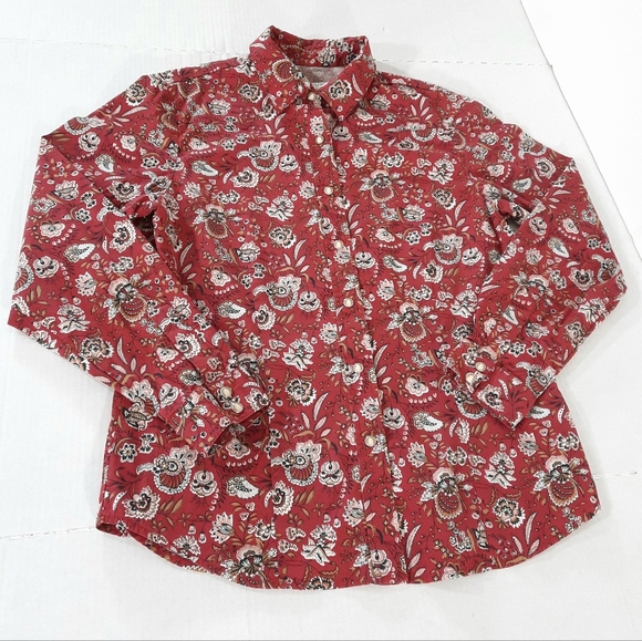 Pendleton | Tops | Pendleton Floral Long Sleeve Pearl Snap Western ...